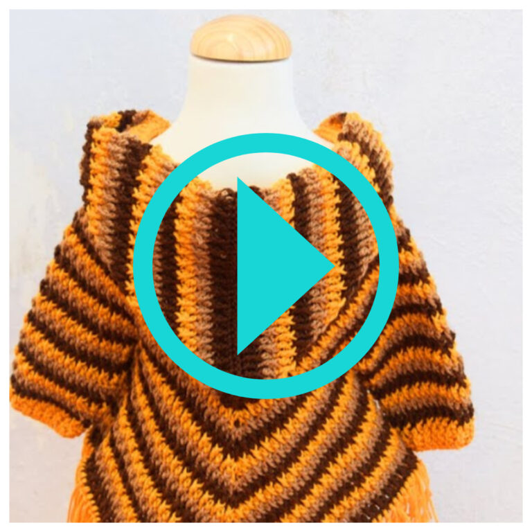 MODELO DE PONCHO PARA MUJER A CROCHET - TEJIDO A CROCHET