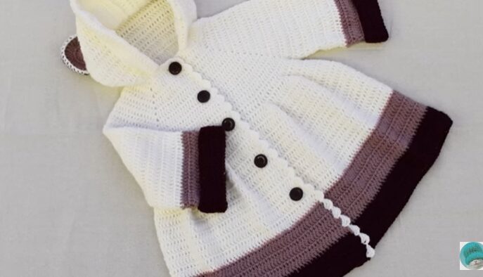 MODELO DE ABRIGO PARA BEBÉ A CROCHET - TEJIDO A DOS AGUJAS